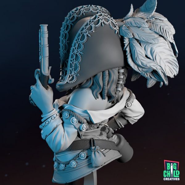 Captain Ju, the Vicious Pirate | Bust - Big Child Creatives