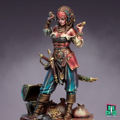Captain Ju, the Vicious Pirate | 75mm - Big Child Creatives