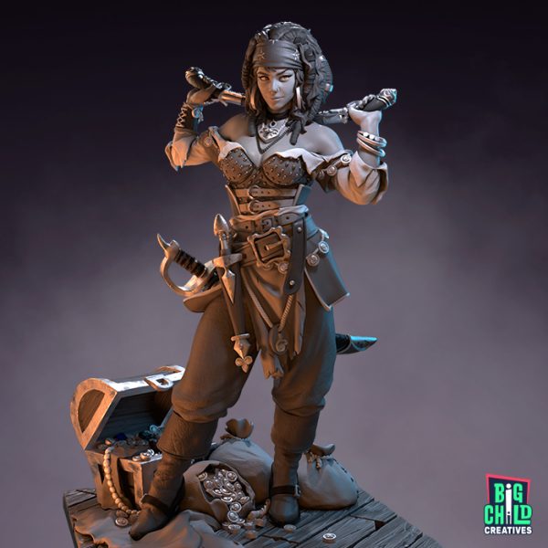 Captain Ju, the Vicious Pirate | 75mm - Big Child Creatives