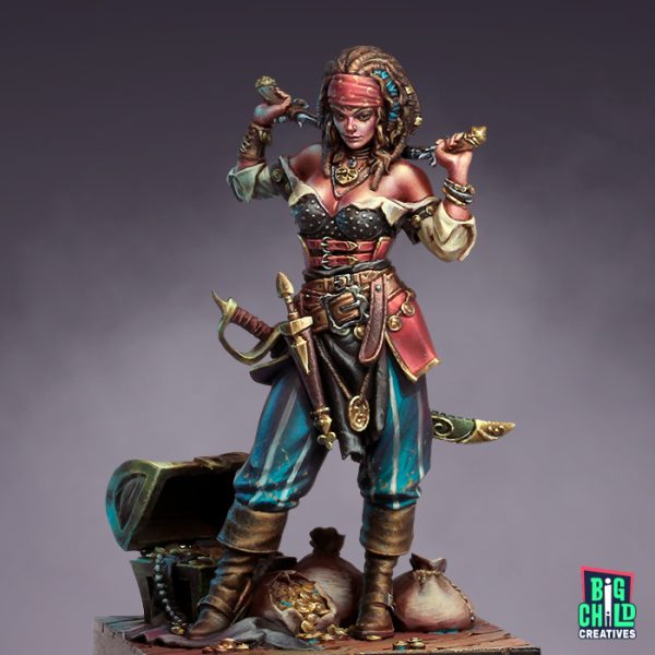 Captain Ju, the Vicious Pirate | 75mm - Big Child Creatives