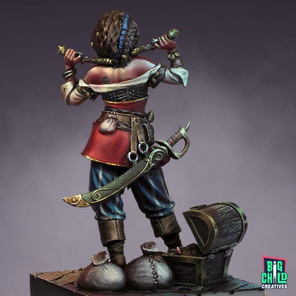 Captain Ju, the Vicious Pirate | 75mm - Big Child Creatives
