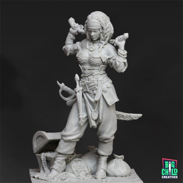 Captain Ju, the Vicious Pirate | 75mm - Big Child Creatives