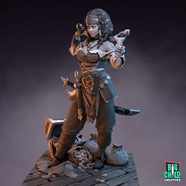 Captain Ju, the Vicious Pirate | 75mm - Big Child Creatives